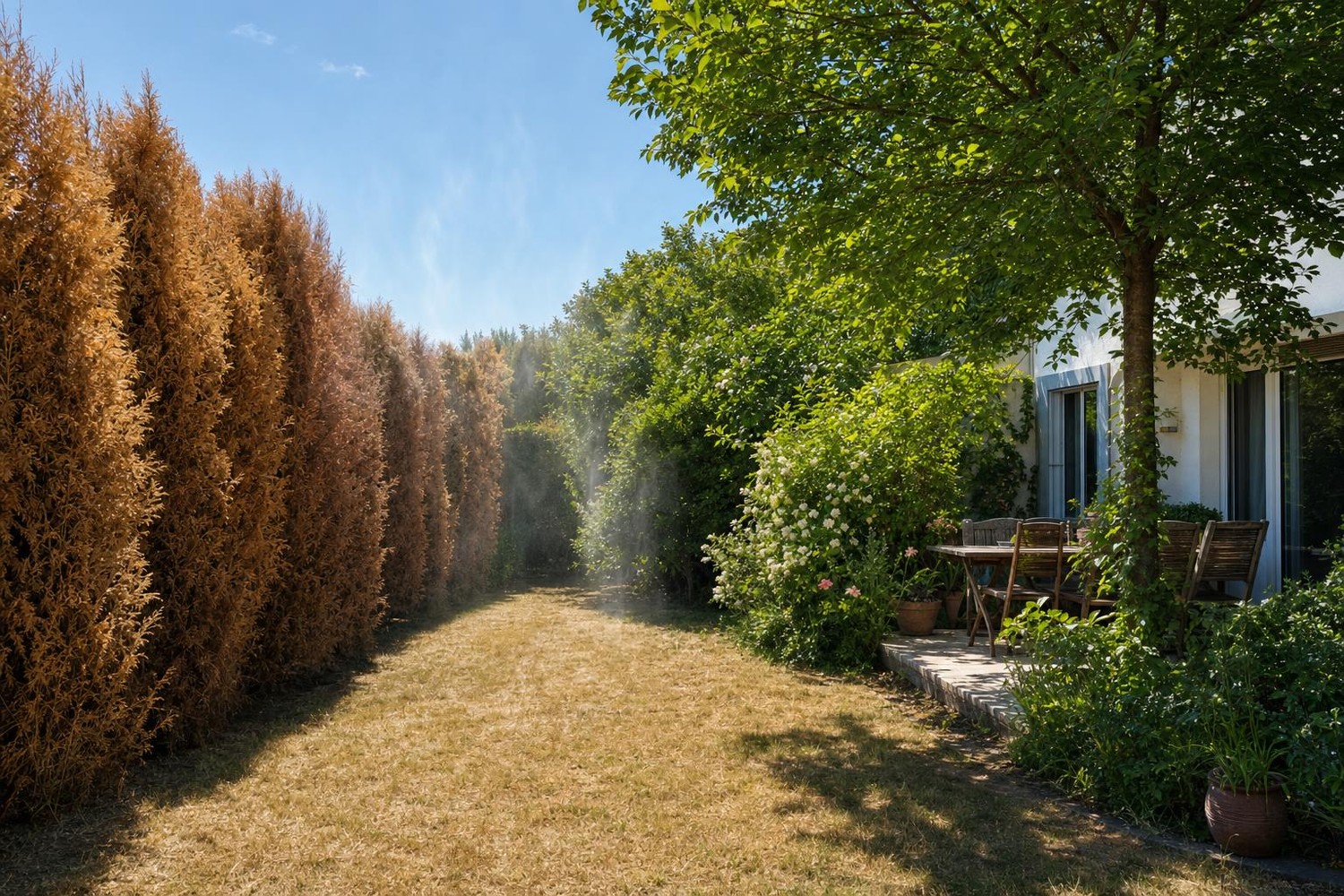 Haie de thuyas ou champêtre ? Voici le seul bouclier anti-canicule pour ...