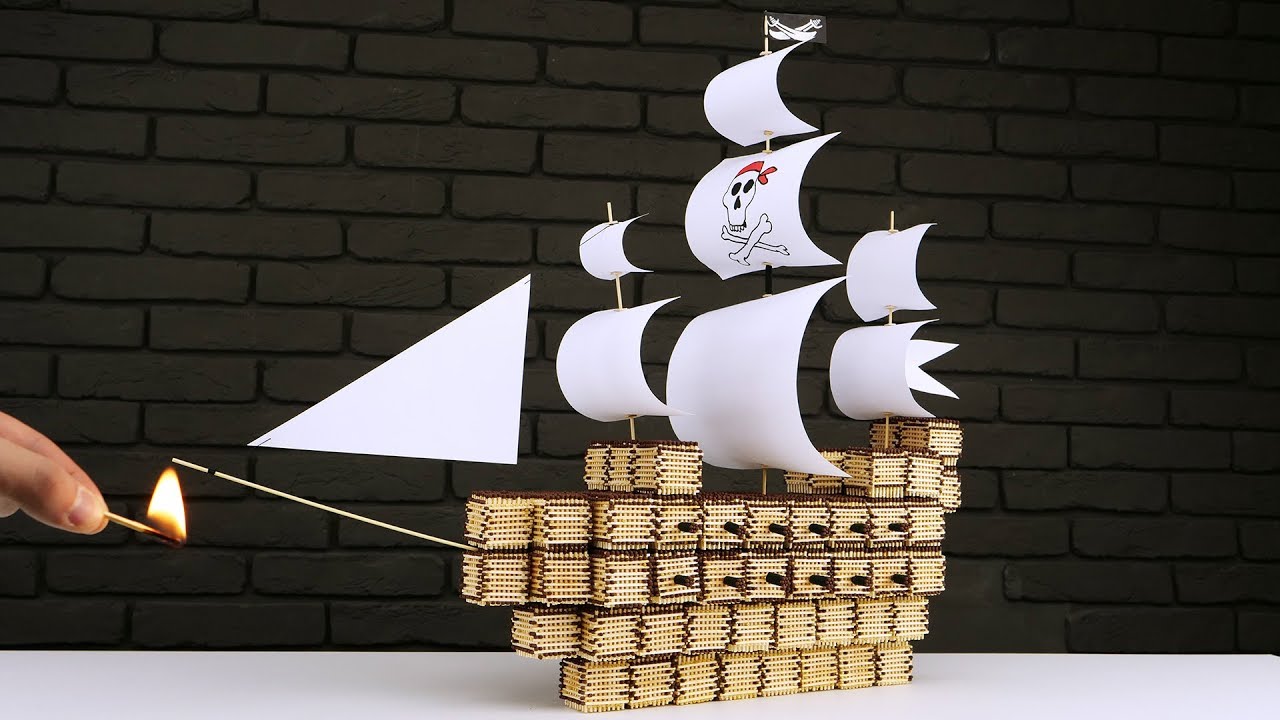How to Build Pirate Ship from Matches Without Glue