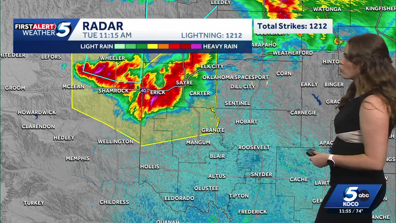 Oklahoma storm update: Severe-warned storms move across Oklahoma ...