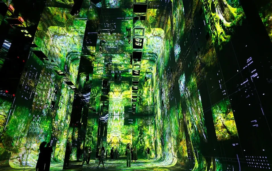 AI art museum debuts with rainforest-themed interactive show