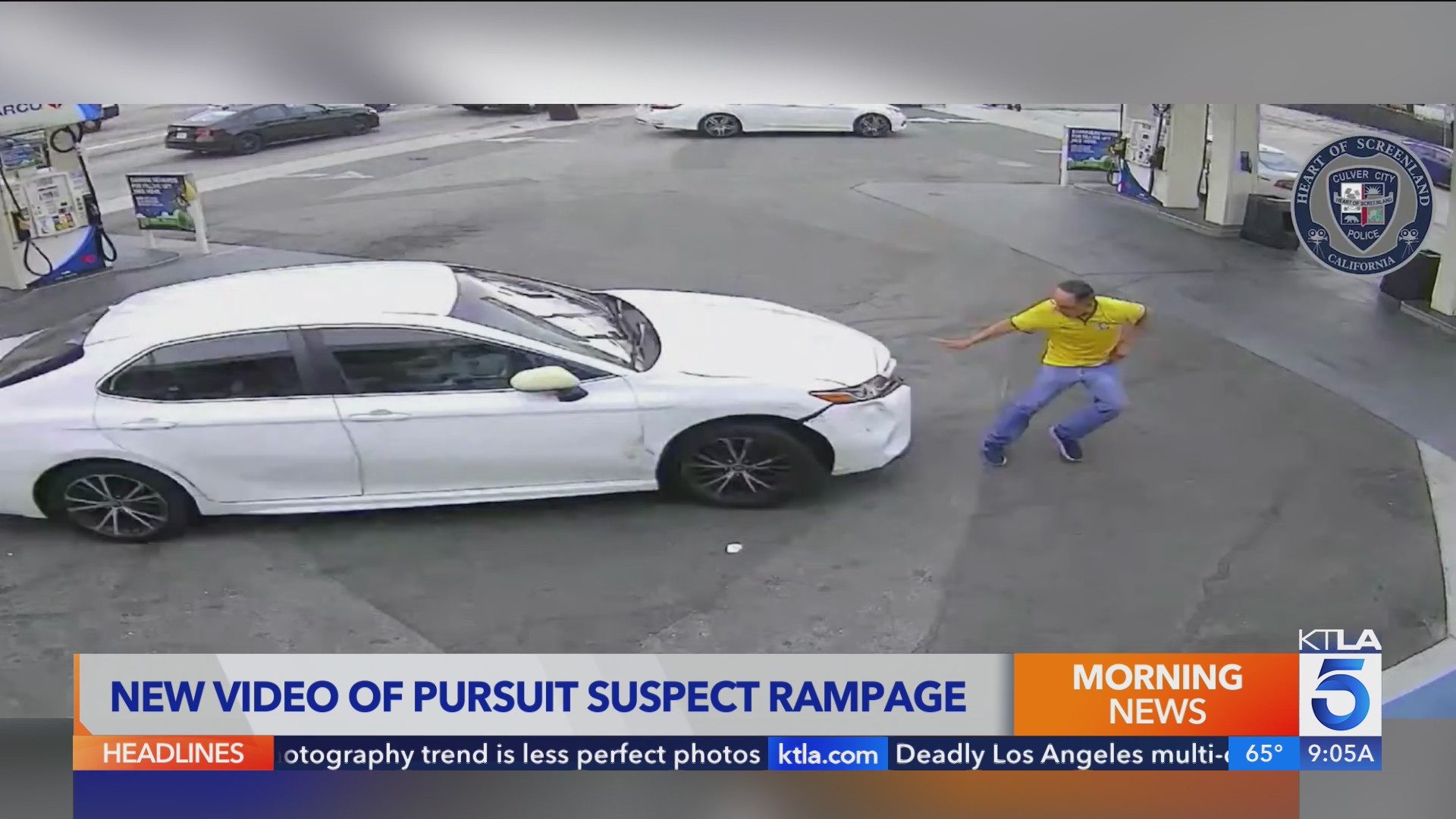 New video of pursuit suspect rampage in Culver City