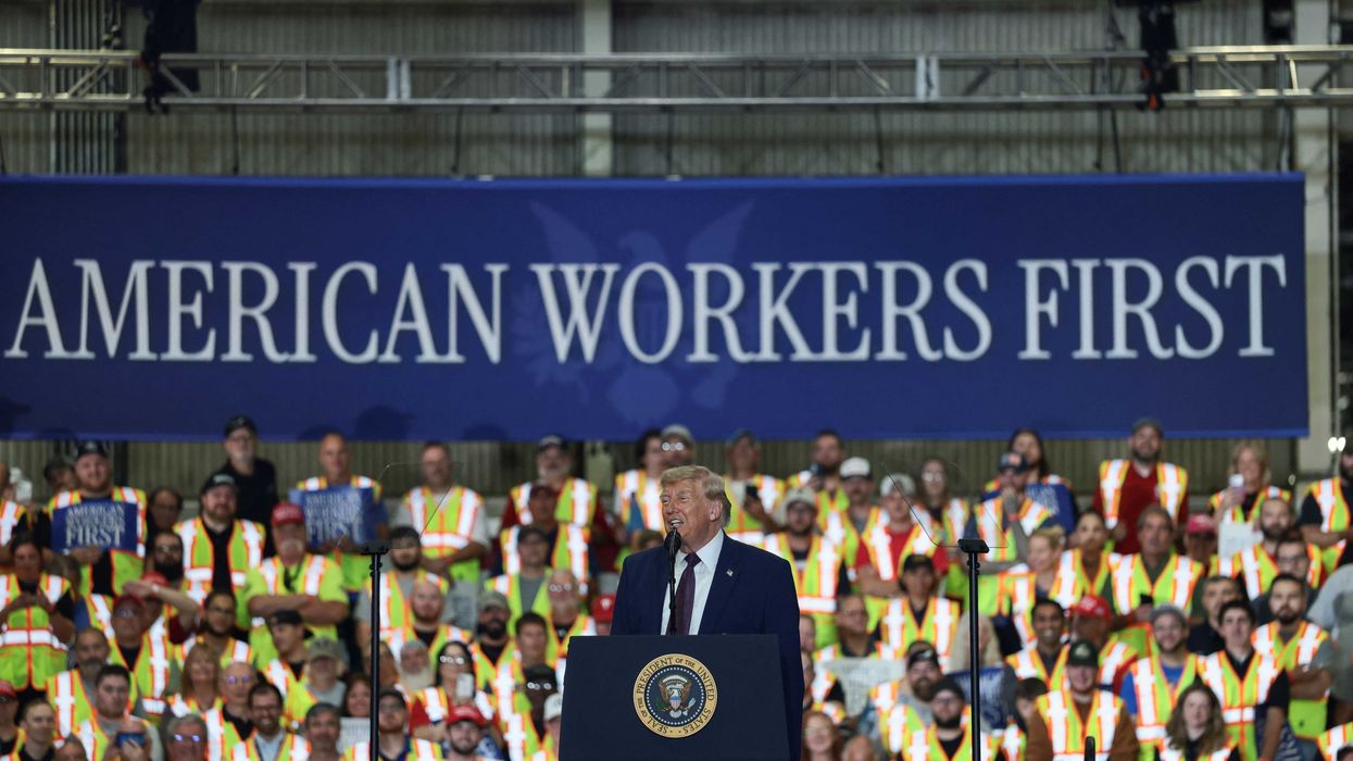Crowd erupts as Trump teases third term again