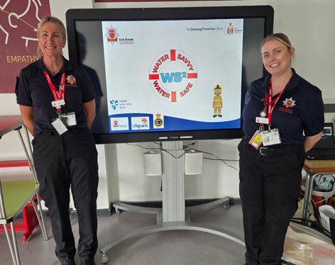 Fire service visits Eastbourne school for Drowning Prevention Week