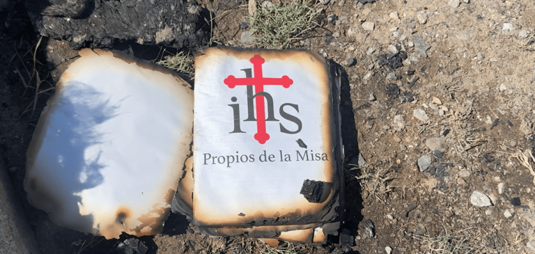 Liturgical book found intact after church fire stuns parishioners