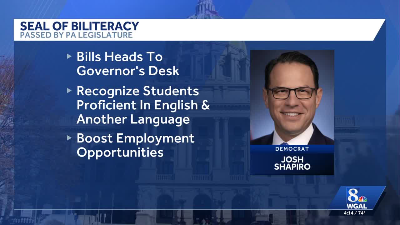 Pennsylvania bill proposes seal of biliteracy for high school graduates