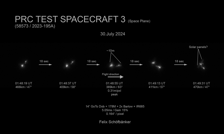 China's space plane appears to have released a mystery object in orbit