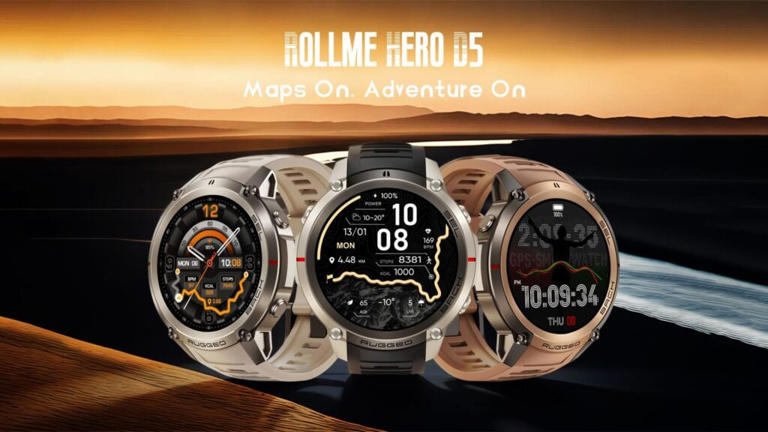 Rollme launches Hero D5 smartwatch with dual-band GPS, offline maps ...