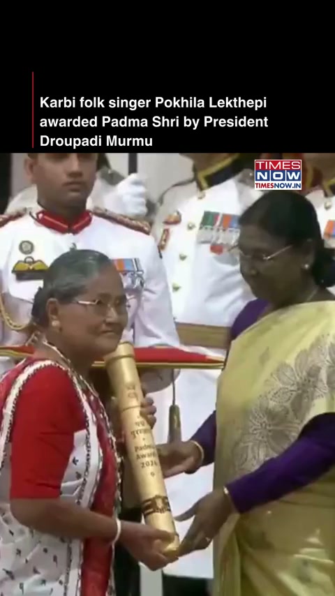 Karbi folk singer Pokhila Lekthepi was conferred with the prestigious