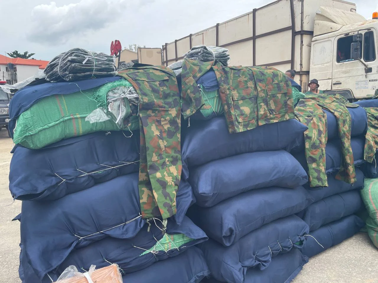 Police intercept truckload of military uniforms, drugs in Lagos