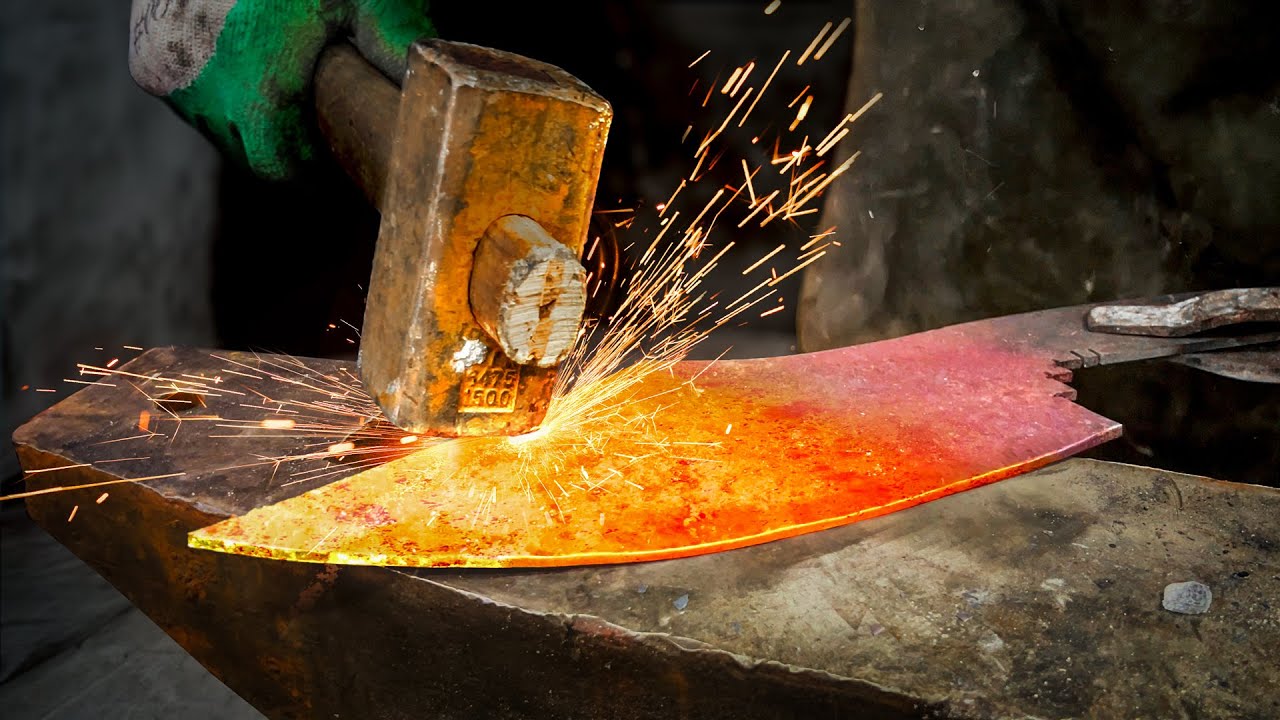 From raw steel to a precision-forged cleaver