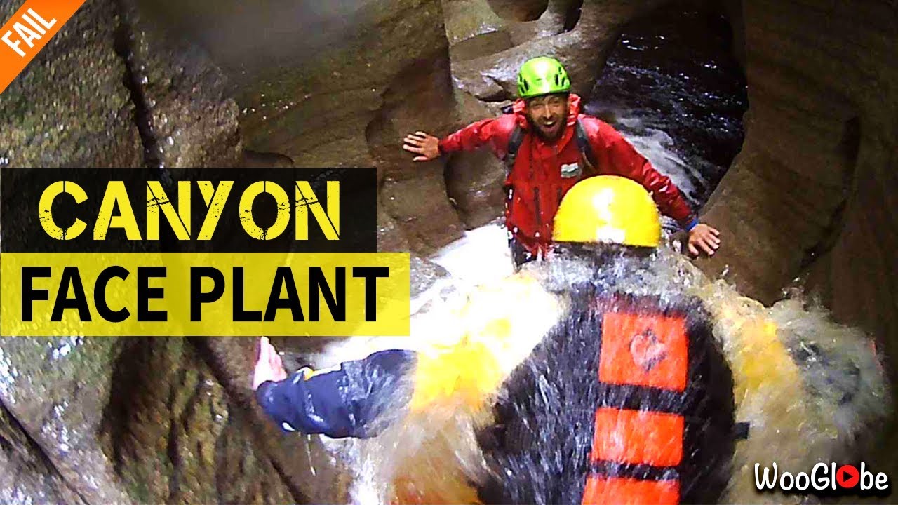 'Man face plants into canyon water after losing grip while hanging from ...