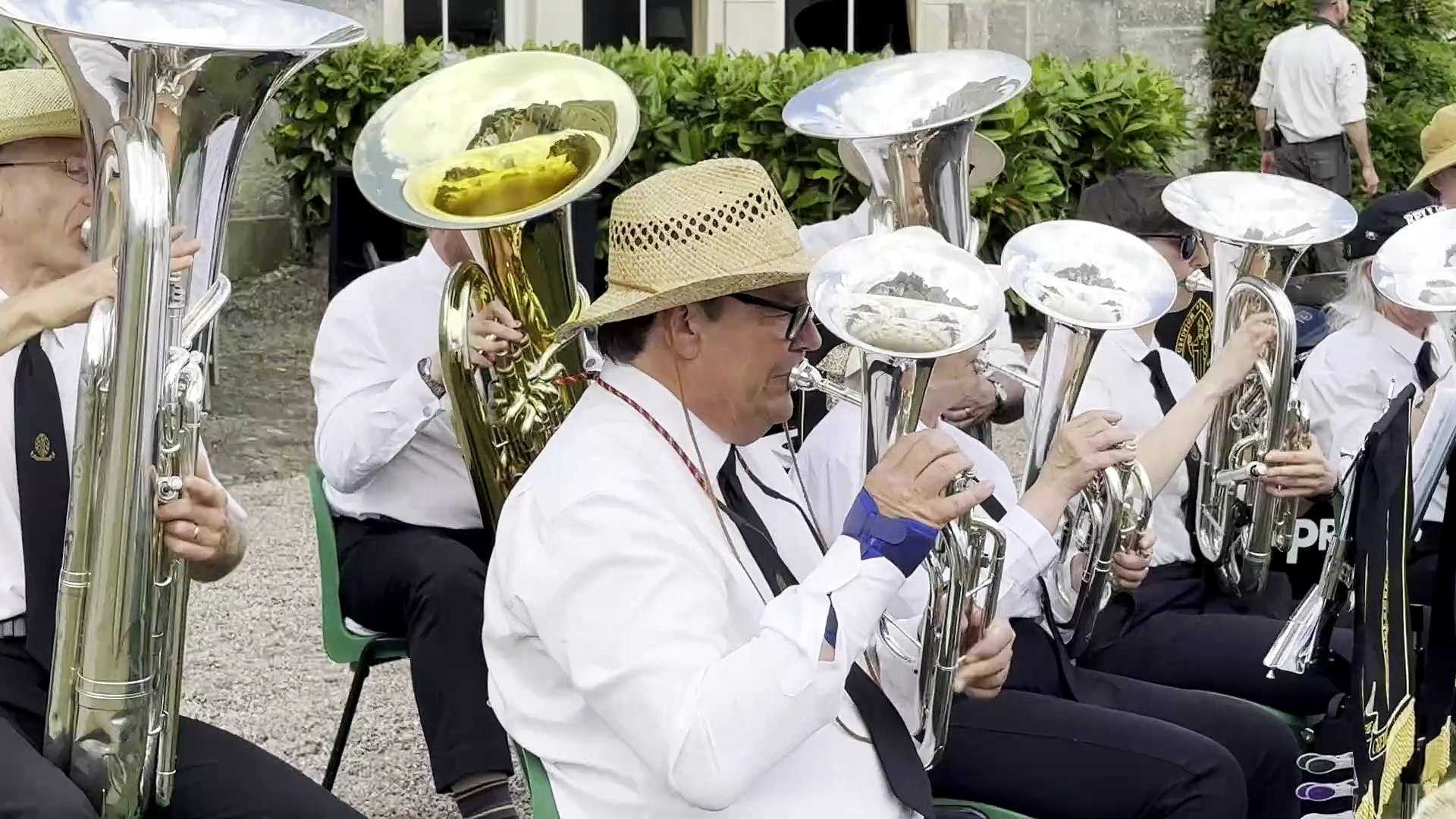 Crediton Town Band play the Royal British Legion theme and God Save the ...