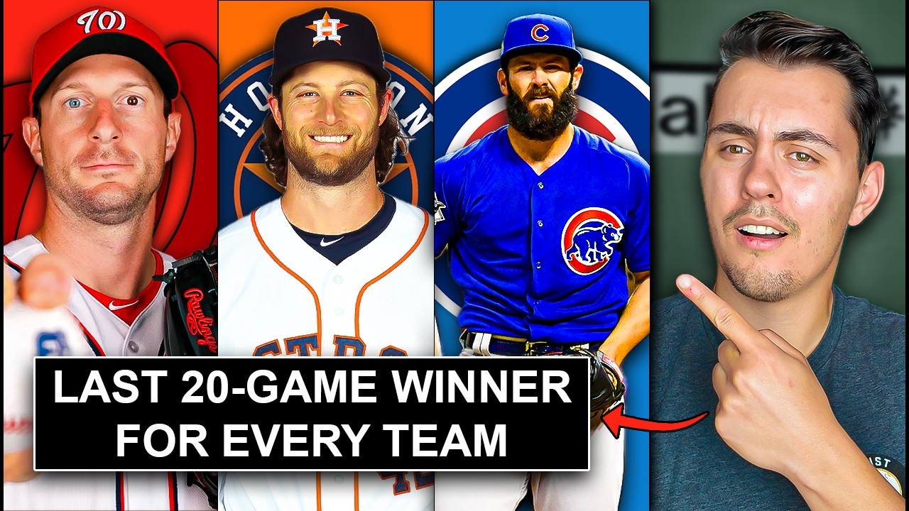 Do we know the last 20-game winner for every MLB team?