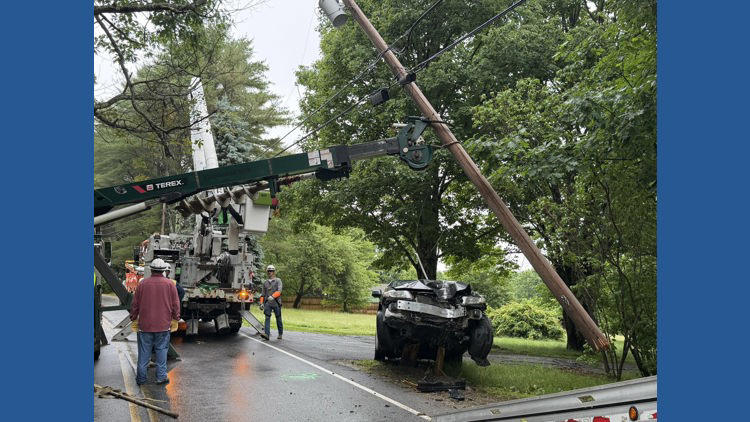 Crews reopen road in Lisbon and restore power after crash involving ...