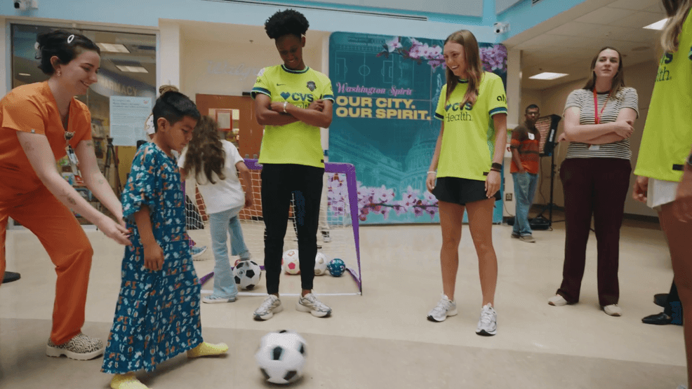 Washington Spirit players watch World Cup with patients at National ...
