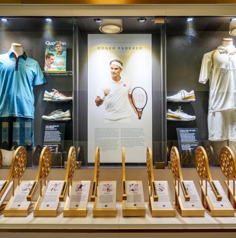Tennis Hall of Fame honors Federer and Carillo with new exhibits
