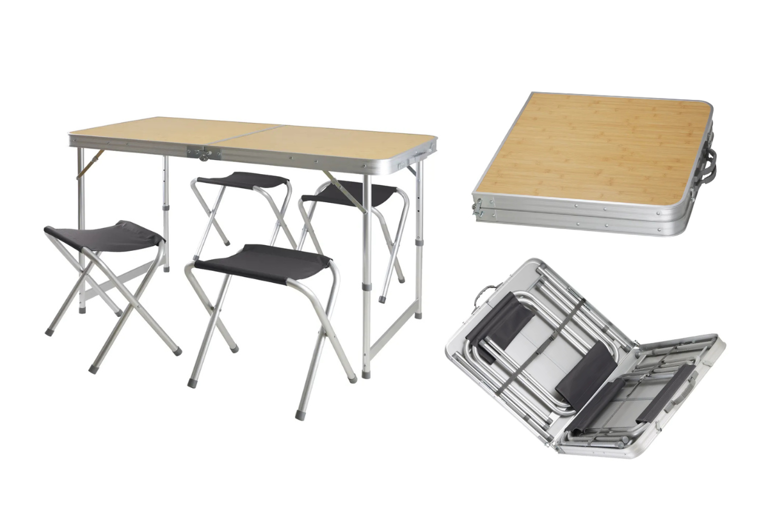 Lidl's £34.99 4-people camping table and stool set is perfect for ...