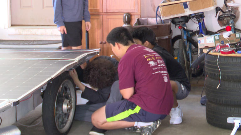 From garage to racetrack: Okemos students build solar car for national ...