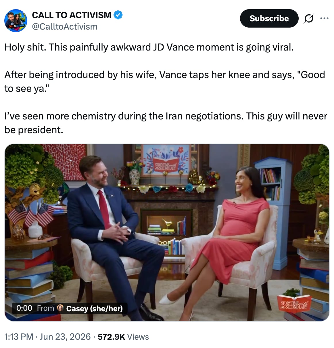 JD Vance roasted online over awkward moment with wife Usha