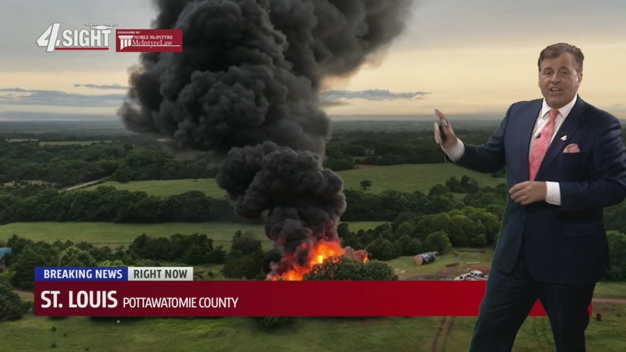 Fire crews respond to tank fire in Pottawatomie County