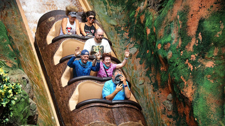 Disney scare unfolds after teen exits log ride moments before 50-foot ...