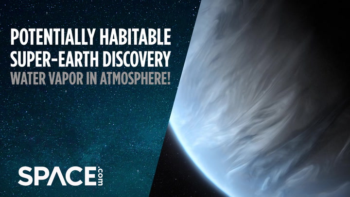 Potentially habitable super-Earth has water vapor in atmosphere
