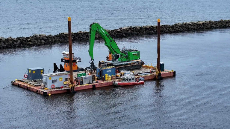 Camp Ellis jetty improvement project is underway in Saco