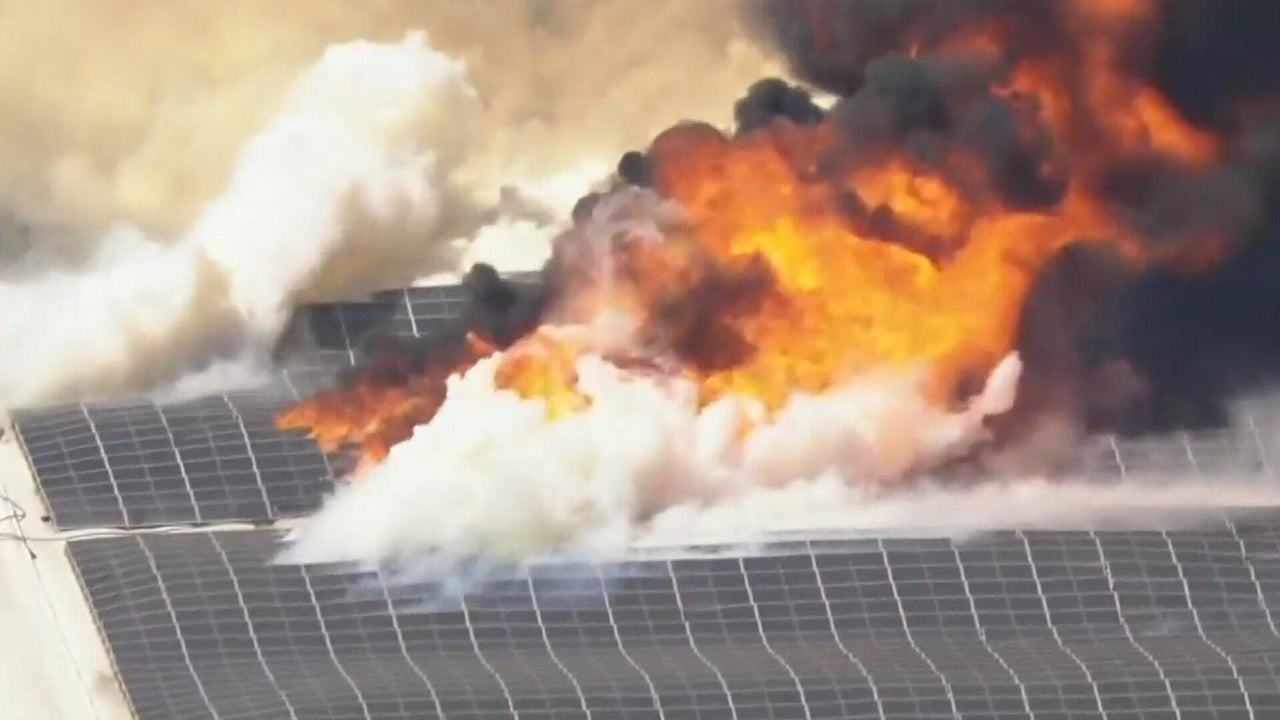 Warehouse fire spews potentially toxic smoke in California
