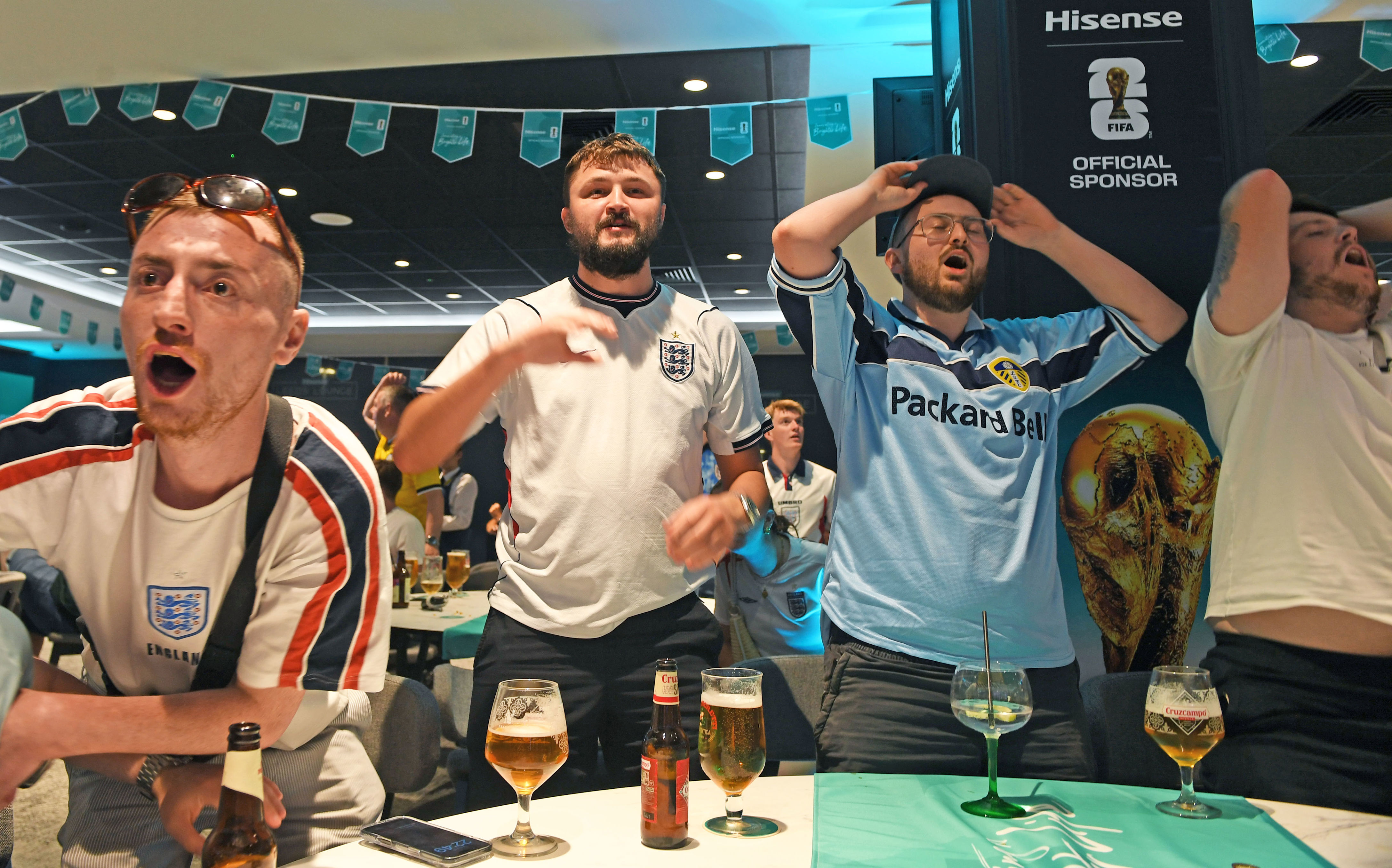 Nine emotional photographs as fans react at Elland Road to England's 0 ...