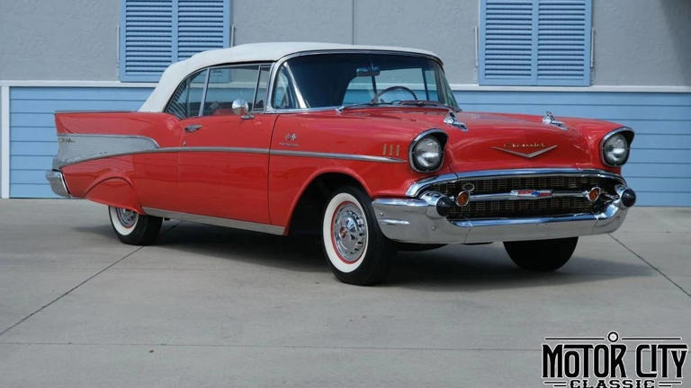 1957 Chevrolet Bel Air in period Matador Red with 283 CI V8 for sale