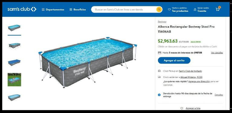 Sam’s Club rebaja alberca rectangular Bestway Steel Pro: ideal para ...