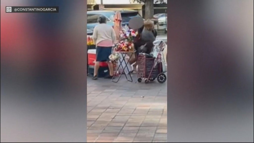 Video shows woman attacking street vendor in downtown LA