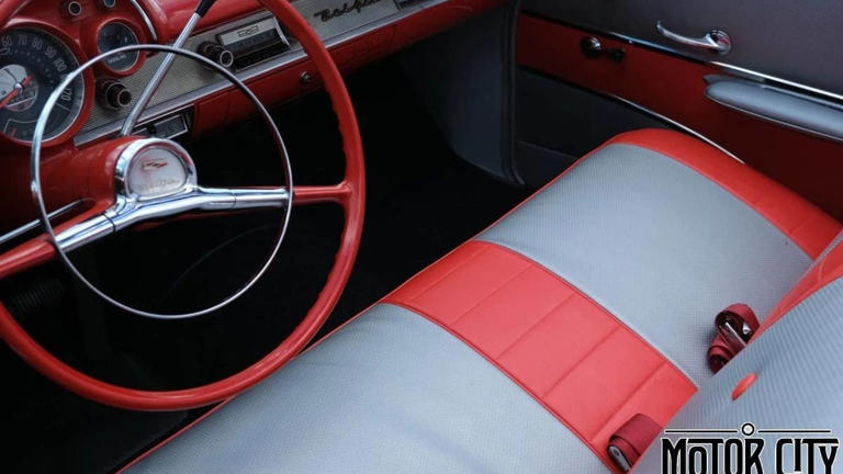 1957 Chevrolet Bel Air in period Matador Red with 283 CI V8 for sale