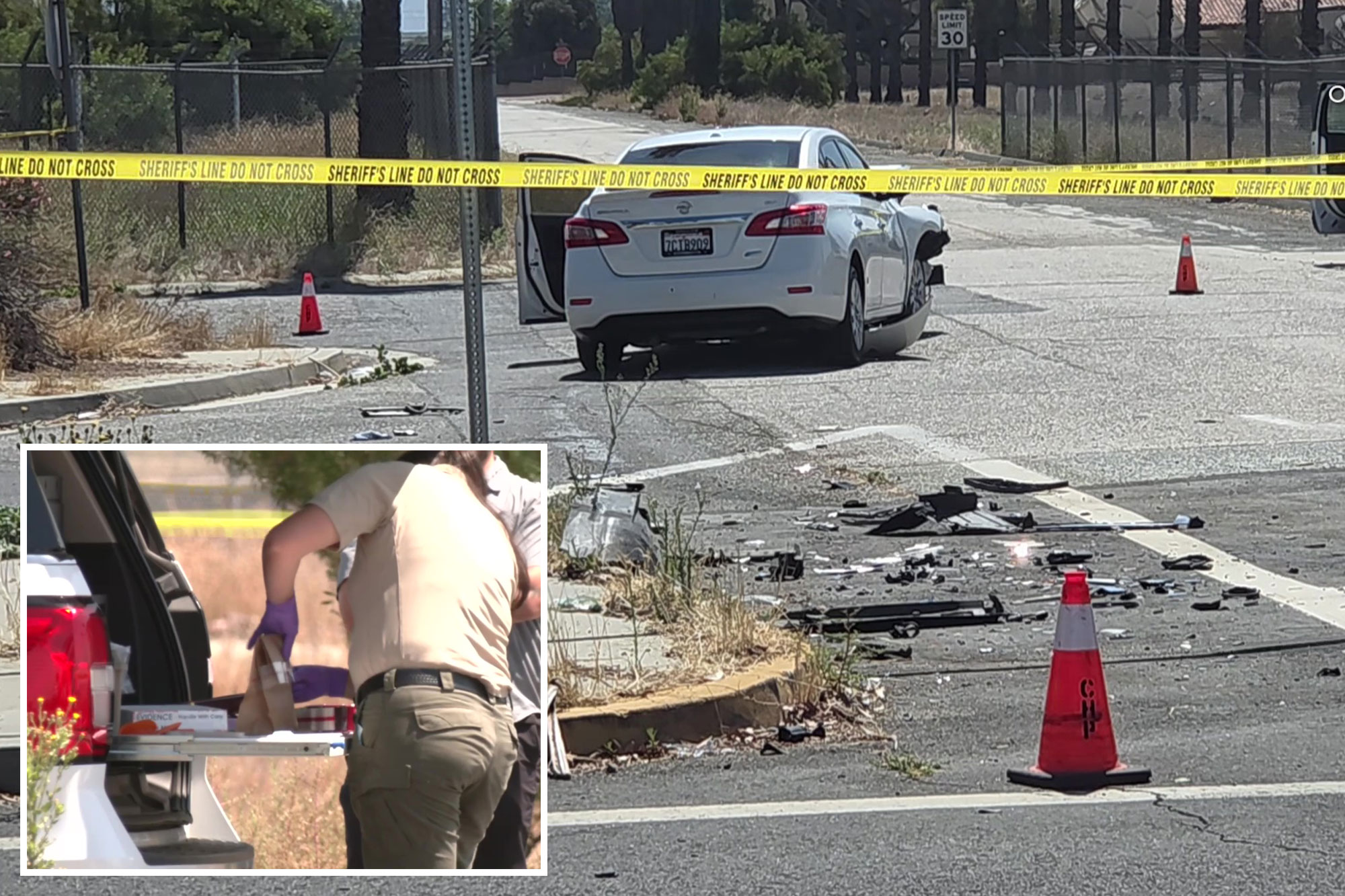 Military worker hit by gunfire dies after car crash near SoCal Air ...