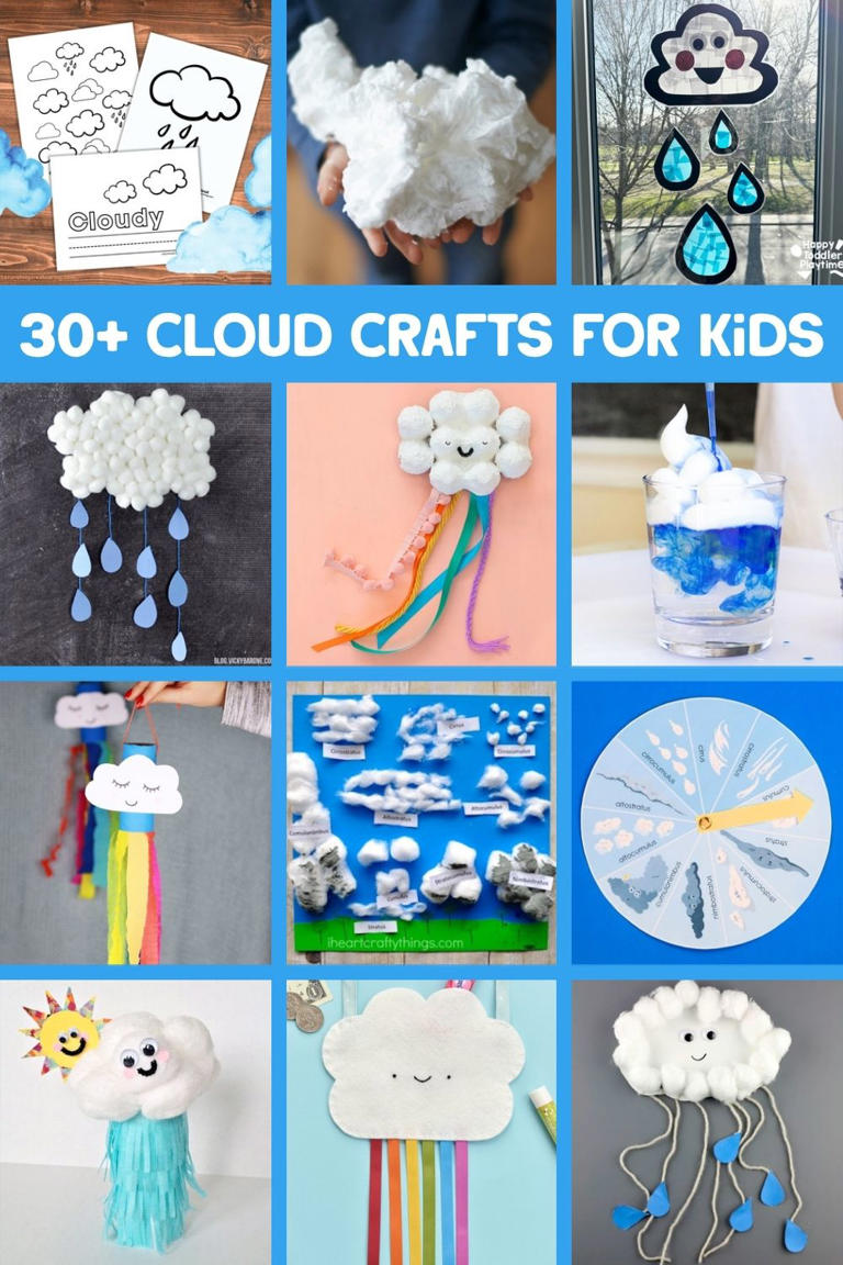 30+ easy cloud crafts for kids who love weather