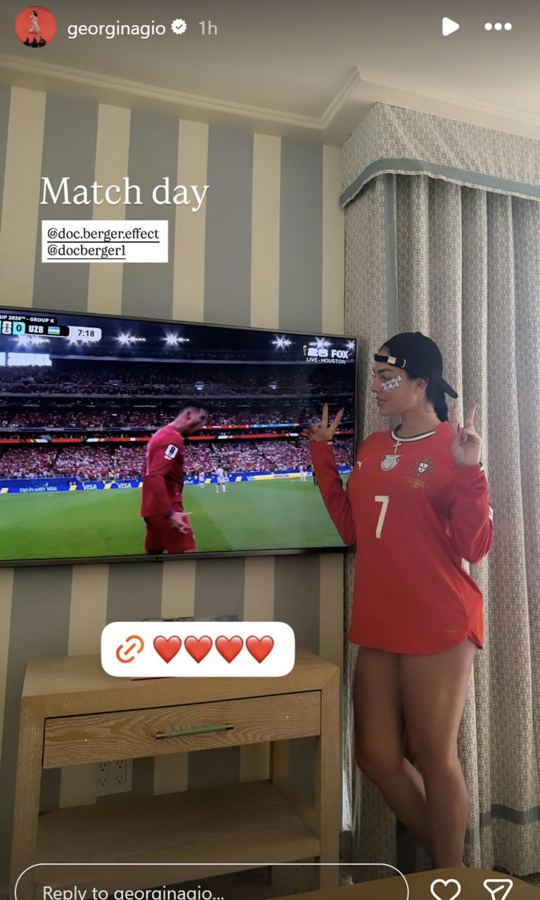 Georgina Rodriguez's prayers are answered as Ronaldo scores two World ...