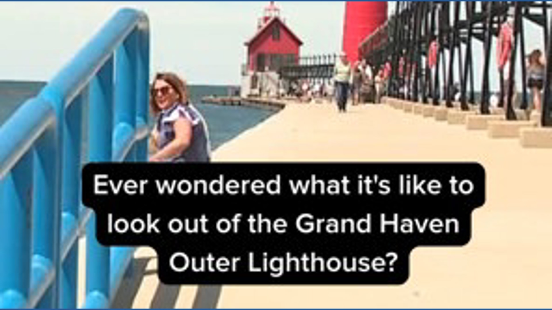 Inside the Grand Haven lighthouse