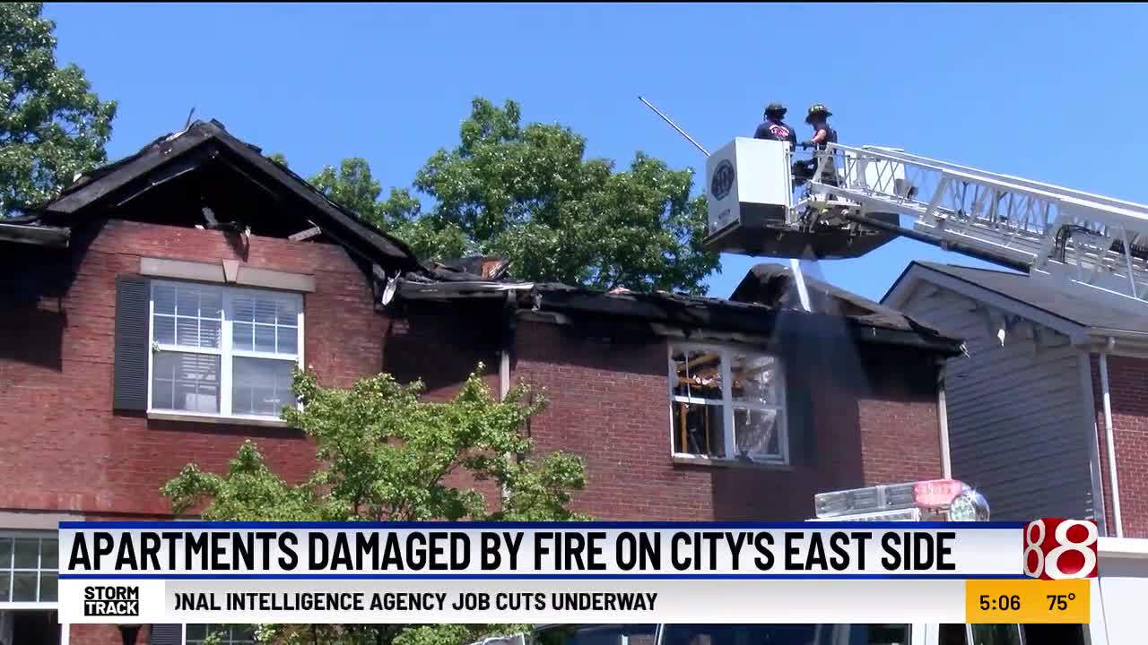 Apartments damaged by fire on city's east side