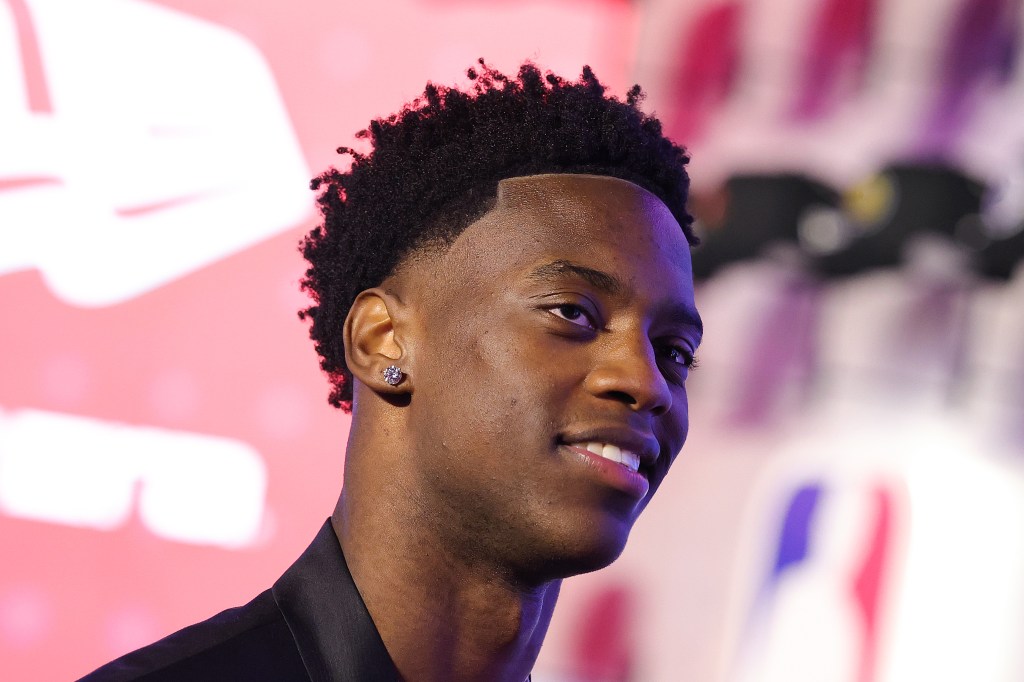 AJ Dybantsa reacts to joining Wizards as first NBA draft pick