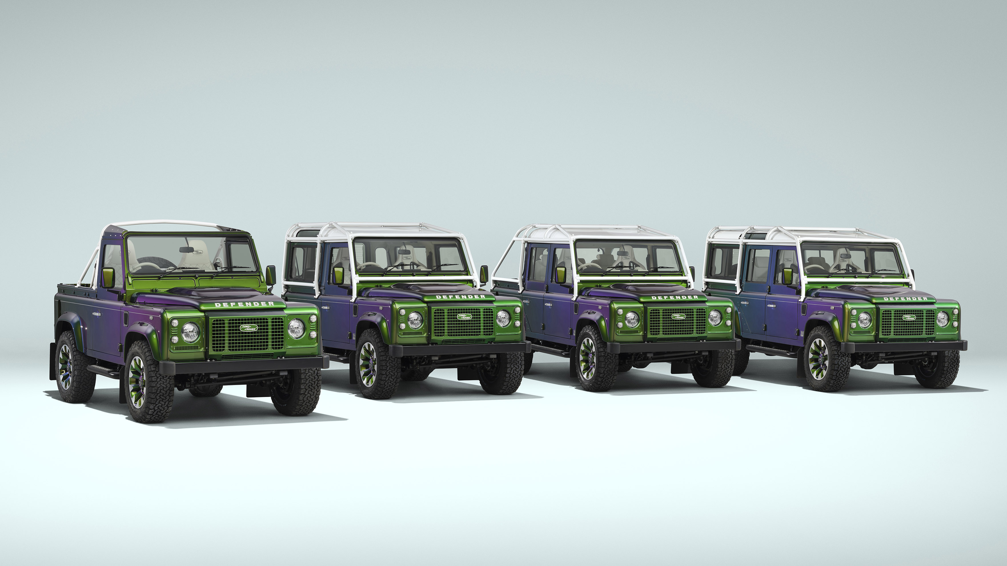 Good grief! Look what Land Rover did to these four classic Defender V8s