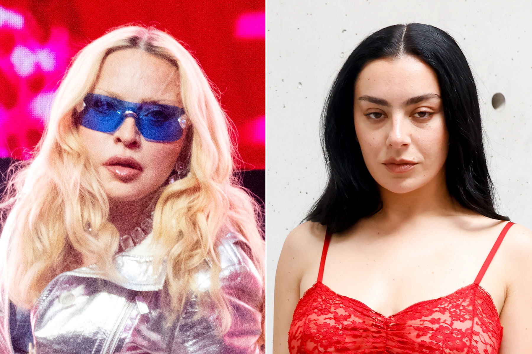 Madonna, Charli XCX sit together at YSL men's fashion show in Paris