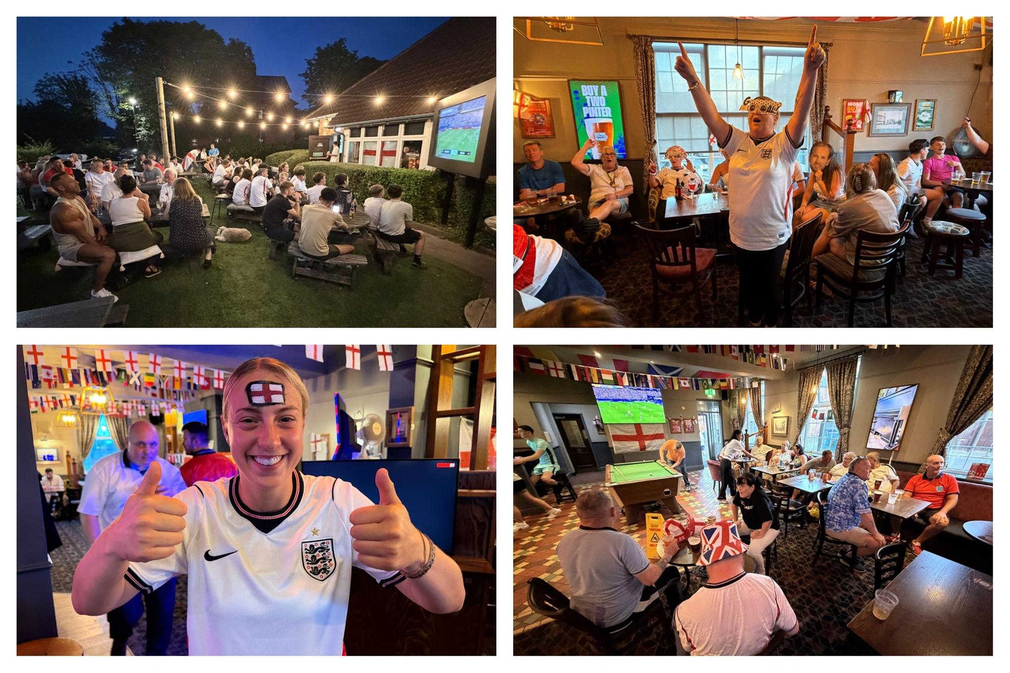 Video and photos as England football fans watch the World Cup draw with ...