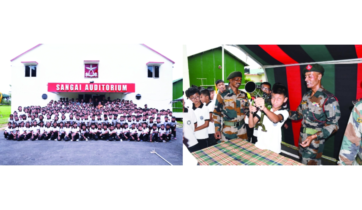 Assam Rifles holds educational tour, weapon display for students