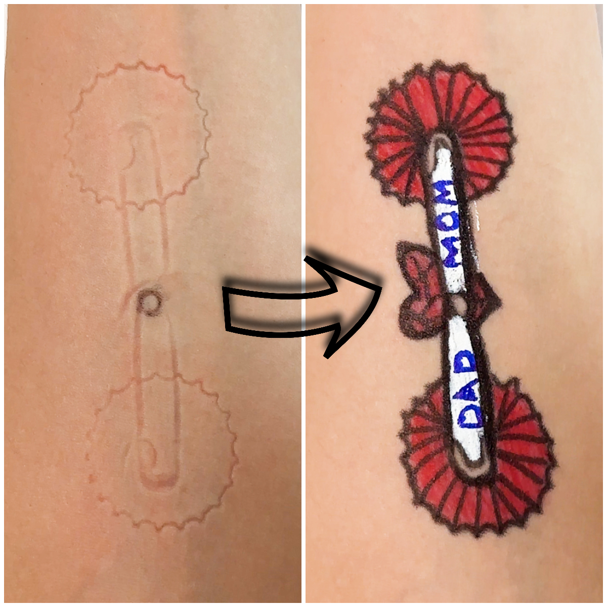 ¡Muestra tu amor con este increíble diseño de tatuaje temporal! 💖