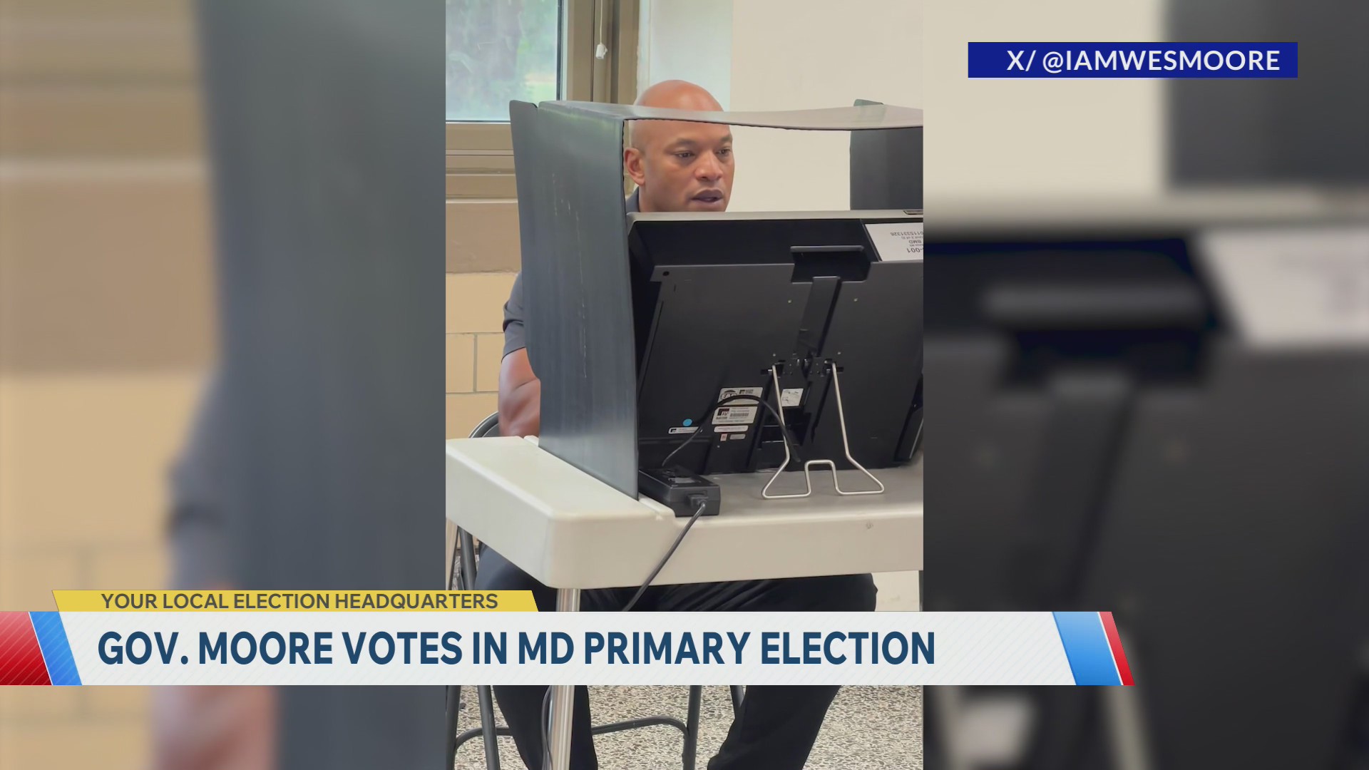 Gov. Wes Moore votes in Maryland primaries