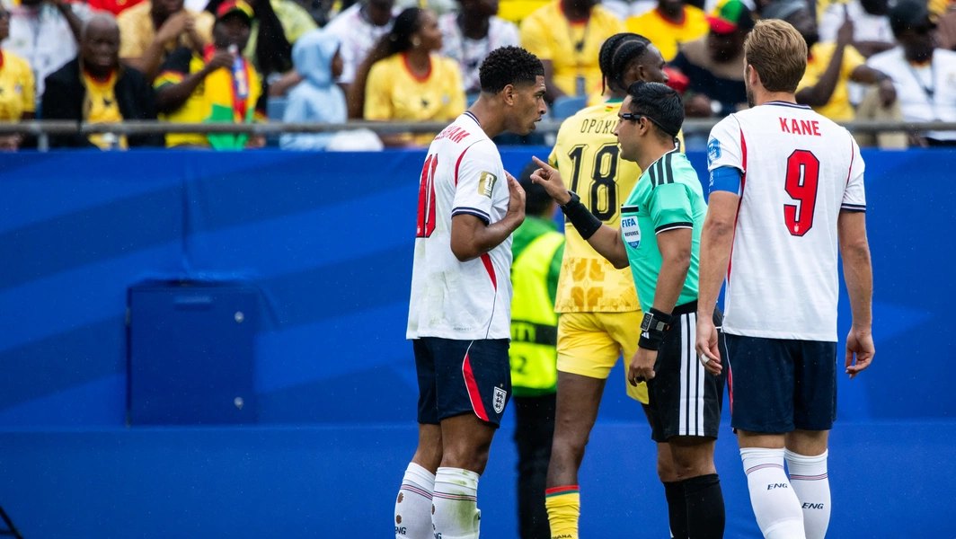 Bellingham in half-time bust-up as England held by Ghana