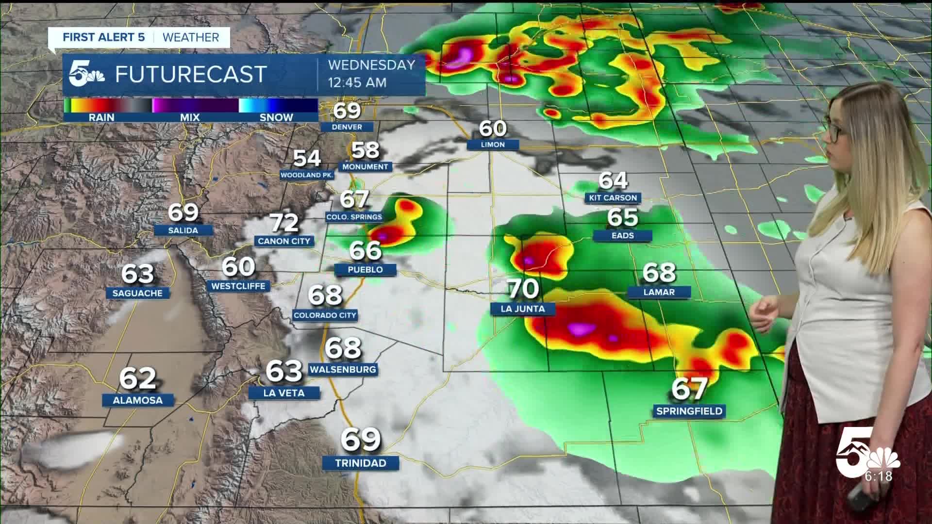 Overnight hail risk on Tuesday, followed by more storms on Wednesday ...