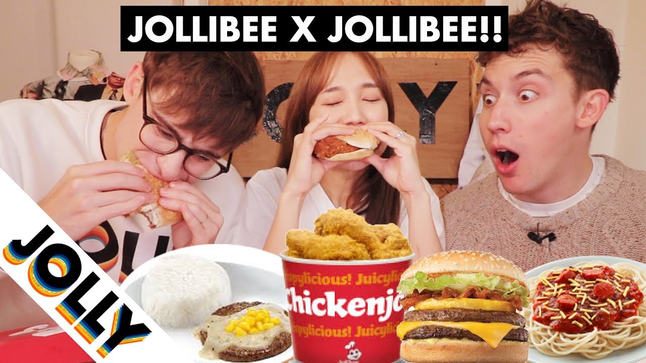 Trying Jollibee in rainy London! Filipino fast food review with Josh ...