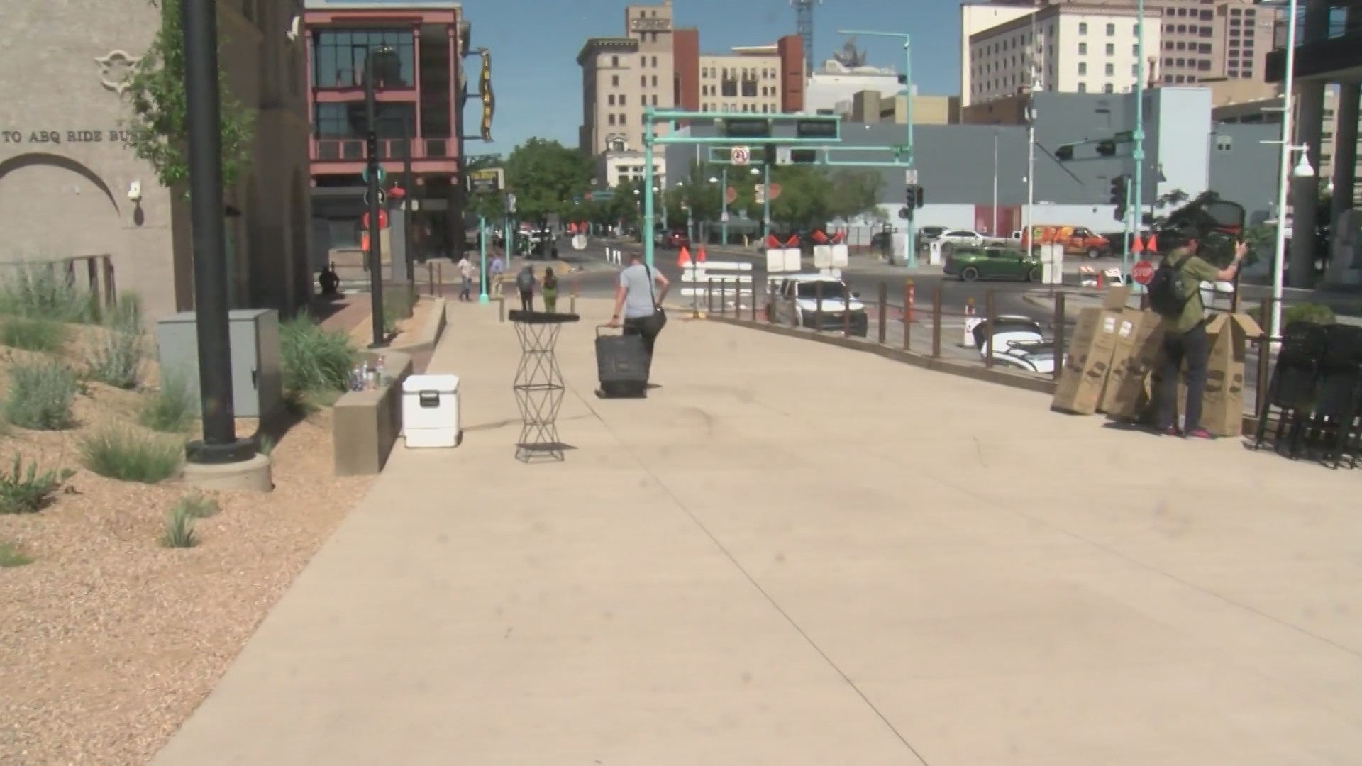 Revamp of pedestrian crossing at First and Central in Albuquerque unveiled