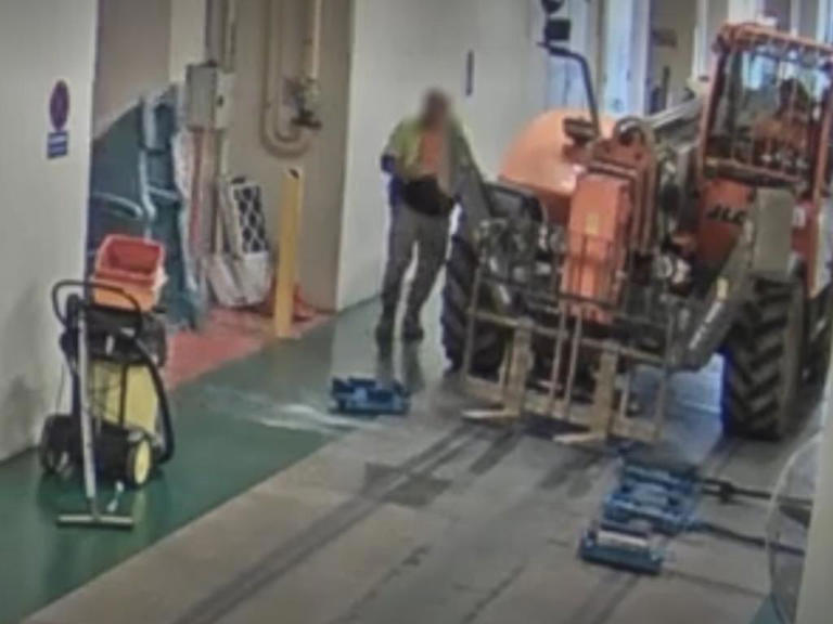 Shocking three-ton near miss stuns